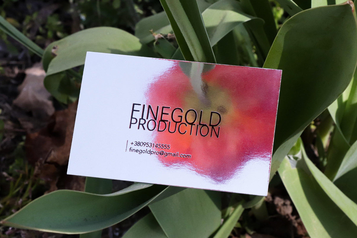 MIRROR EFFECT Business Card Thick Multilayered | Metallic effect | Sil ...